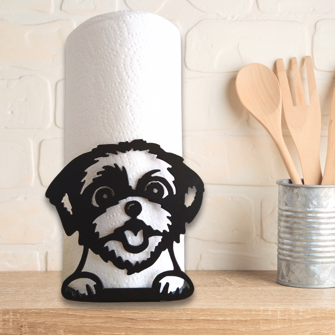 Metal Shih Tzu Paper Towel Holder – JS Metals